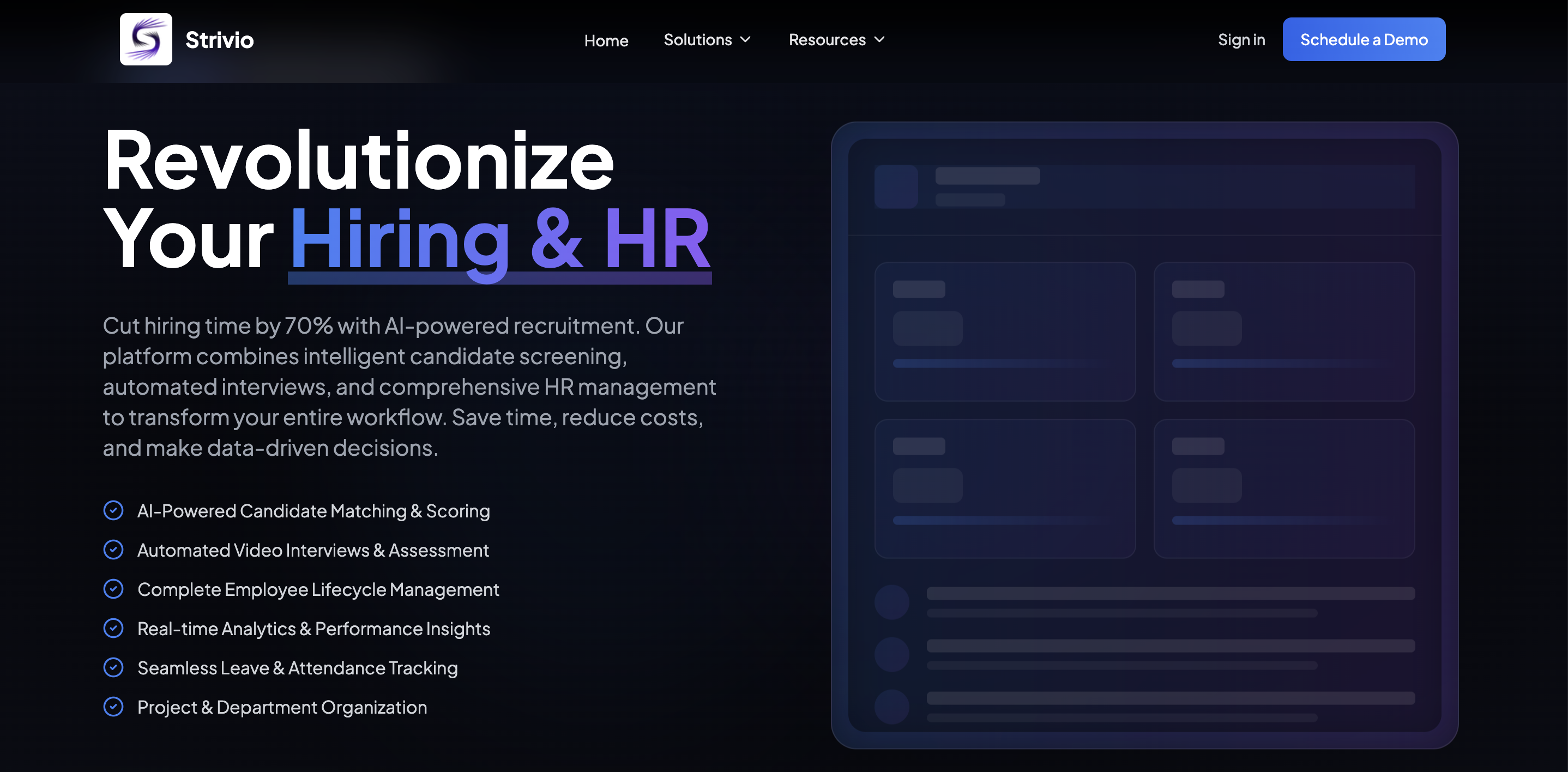 Strivio - AI-Powered HR Solutions